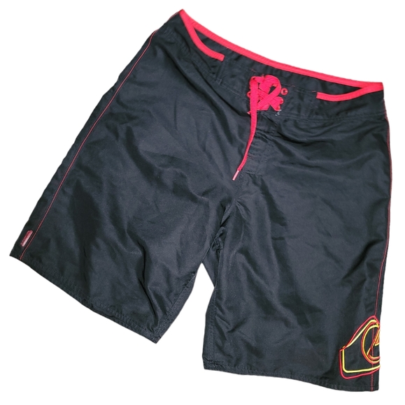 Quiksilver | Swim | Vtg 8s 90s Quicksilver Rare Board Shorts Logo Swim ...